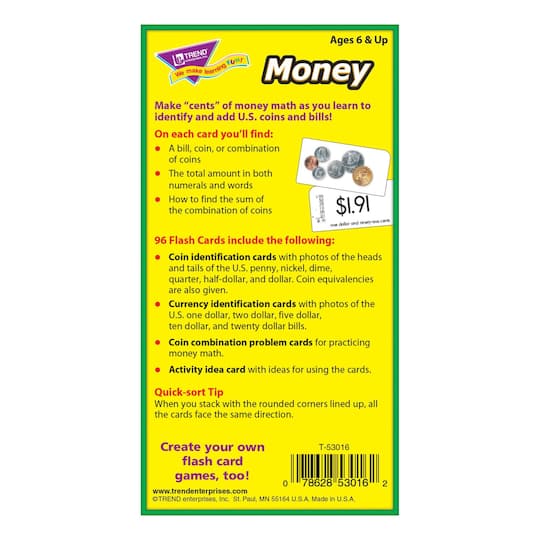 Trend Enterprises® Money Skill Drill Flash Cards | Michaels Trend Enterprises® Money Skill Drill Flash Cards | Michaels